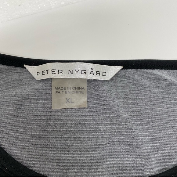 Peter Nygard | Tops | Peter Nygard Lady Print On Black Shirt Front And ...
